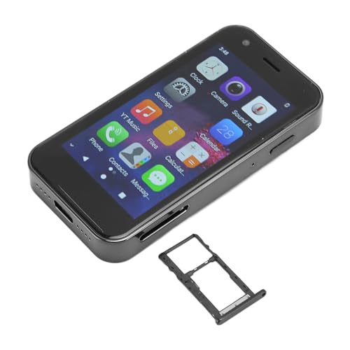 Airshi Small Mobile Phones Dual Card Dual Standby 5MP Front 13MP Rear Camera 4G Mini Phone 2000mAh for Home (Black)