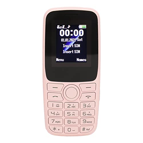 PUSOKEI 2G Cell Phones, Dual SIM Smartphone, Unlocked Phone Support Flashlight Camera Recording, 2G GSM Phone for The Elderly Parents, 2.4 Inch Screen, Big Buttons (Pink)
