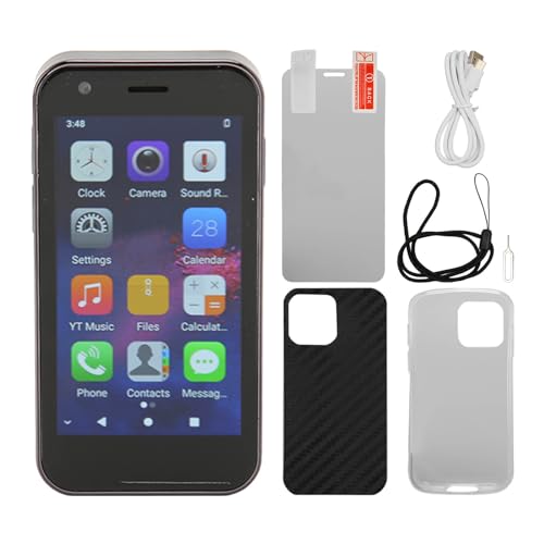 Airshi Small Mobile Phones Dual Card Dual Standby 5MP Front 13MP Rear Camera 4G Mini Phone 2000mAh for Home (Black)