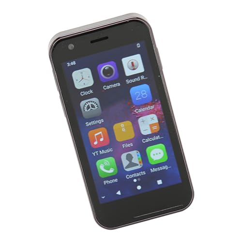 Airshi Small Mobile Phones Dual Card Dual Standby 5MP Front 13MP Rear Camera 4G Mini Phone 2000mAh for Home (Black)