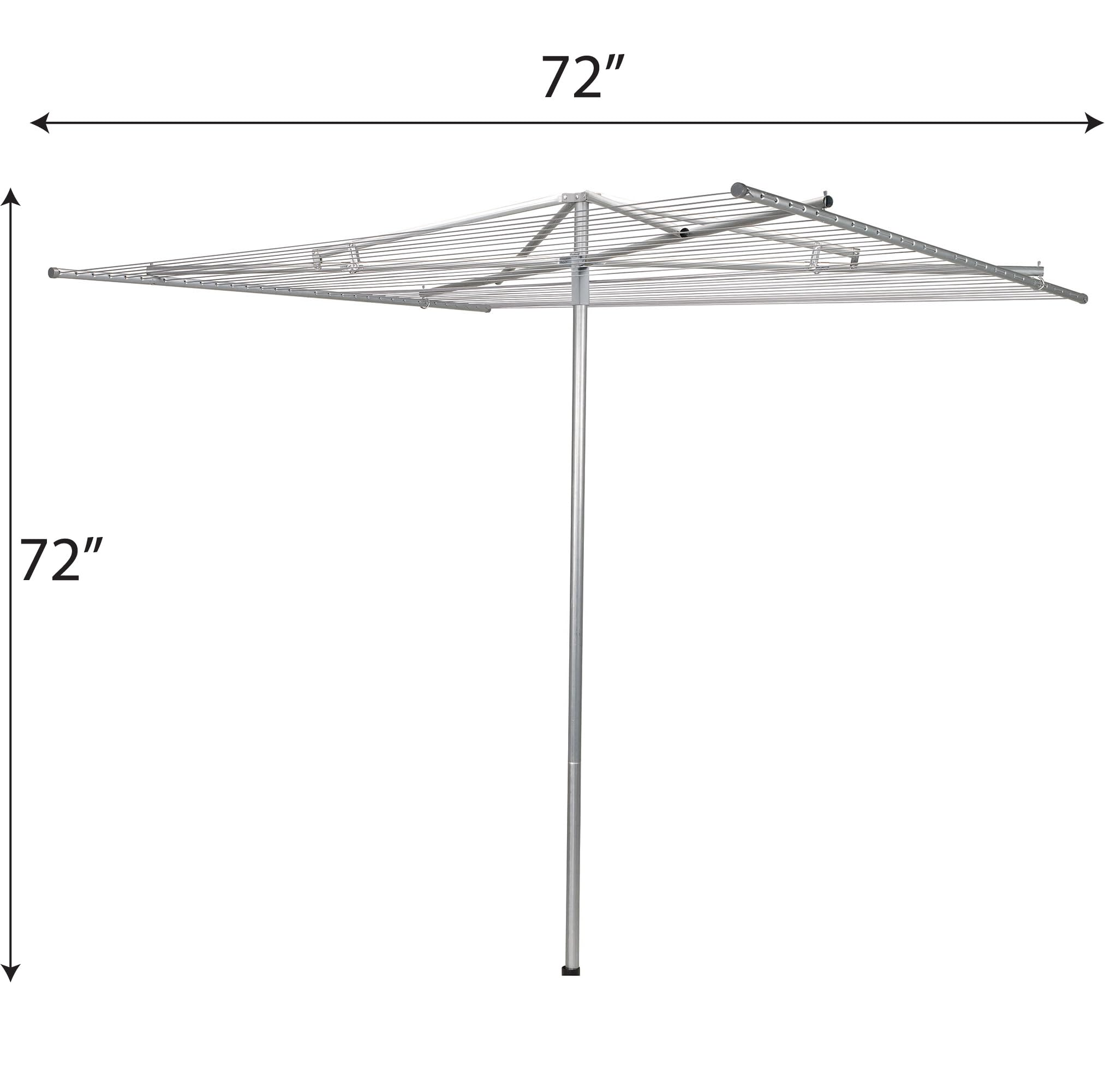 Household Essentials 17130-1 Rotary Outdoor Umbrella Drying Rack | Aluminum | 30-Lines with 210 ft. Clothesline