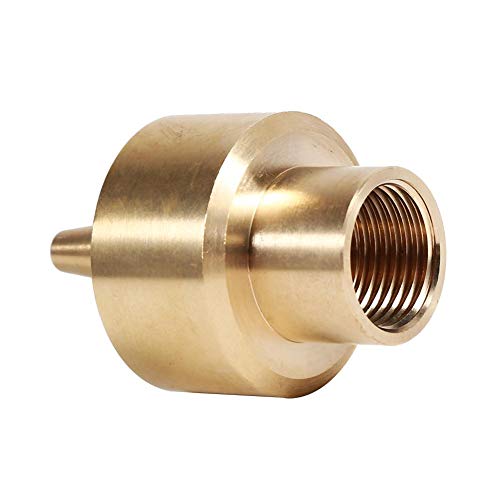 Fdit 1/4" / 1/2" / 3/4" Brass Column Style Fountain Nozzle Garden Pond Fountain Water Nozzle Porous Scattering Sprinkler Spray Head Gold(1/4")