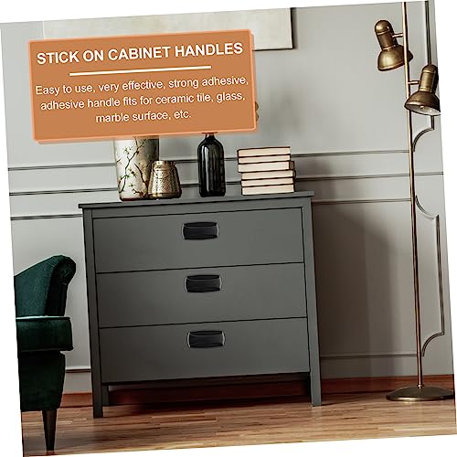 HEALEEP Self-Stick Push Pull Helper Adhesive Cabinet Handles Instant Adhesive Knobs Kitchen