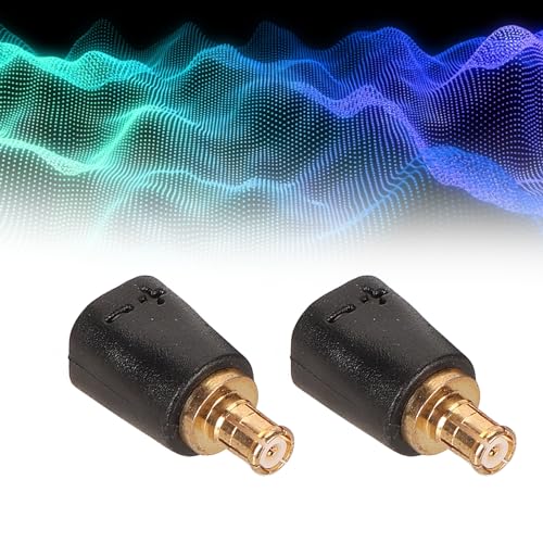 Headphone Cable Connector Universal Small Impact Resistant Adapter A2DC to 0.78mm Male to Female for E40 for E70 for LS400 for CKR90 (Black)