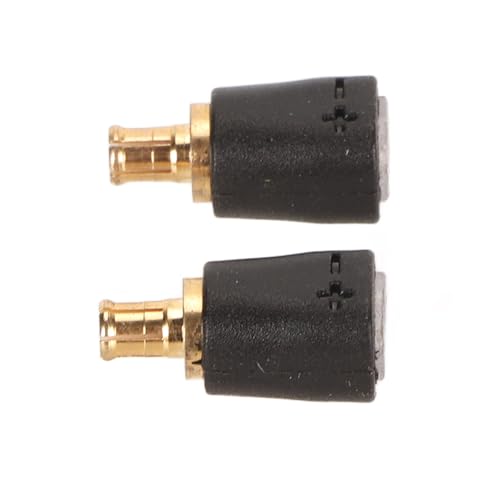 Headphone Cable Connector Universal Small Impact Resistant Adapter A2DC to 0.78mm Male to Female for E40 for E70 for LS400 for CKR90 (Black)