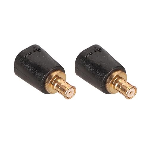 Headphone Cable Connector Universal Small Impact Resistant Adapter A2DC to 0.78mm Male to Female for E40 for E70 for LS400 for CKR90 (Black)