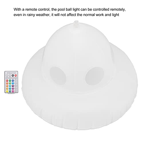 Hyuduo Floating Pool Ball Light Colorful Solar Energy Auto Charging No Battery Required IP68 Waterproof Weatherproof Remote Control Premium PVC Swimming Pool,Garden Decoration,etc