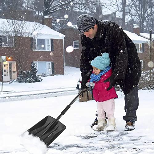 Snow Shovel for Driveway, Portable Snow Shovel with Handle and Large Capacity for Snow Removal, Lightweight Sport Detachable Shovel for Car Emergency Camping Garden
