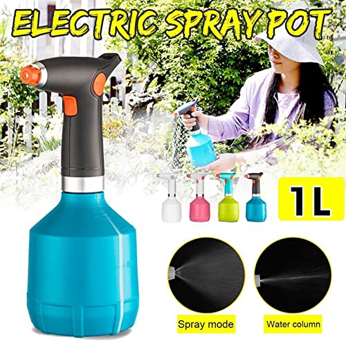 Electric Spray Bottle, 1L Electric Plant Spray Bottle Automatic Watering Fogger USB Garden Tool Handheld Garden Sprayer Electric Fogger Watering Can (Color : 1)