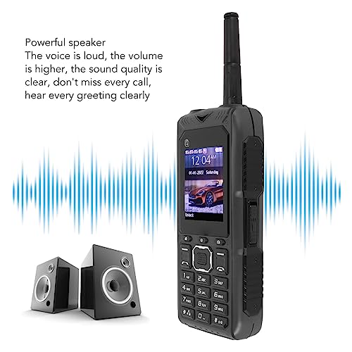 PUSOKEI Unlocked Phone, 2G Cell Phone Four Card Four Standby, Mobile Phone with Antenna, Easy to use, Ultra Long Standby, Big Button 2400mAh (Black)