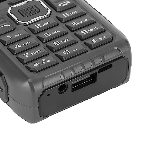PUSOKEI Unlocked Phone, 2G Cell Phone Four Card Four Standby, Mobile Phone with Antenna, Easy to use, Ultra Long Standby, Big Button 2400mAh (Black)