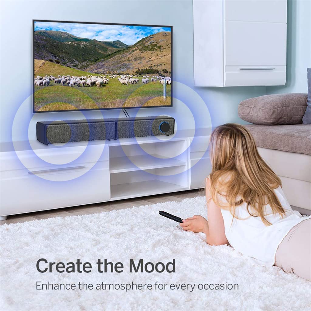 IRDFWH Speakers TV Sound Bars Detachable Soundbar Home Theater Dual Connection Methods for TV PC Smartphone