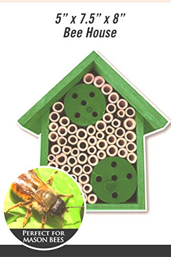 Rose Pink and Green Mason Bee House for The Garden Bundle - Lifetime Replacement Guarantee