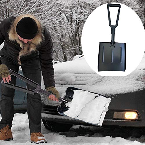 SHIBOHAN Winter Garden for Car Tools Outdoor Camping Retractable Multifunctional Hiking Ice Remove Folding Snow Shovel Aluminium Alloy