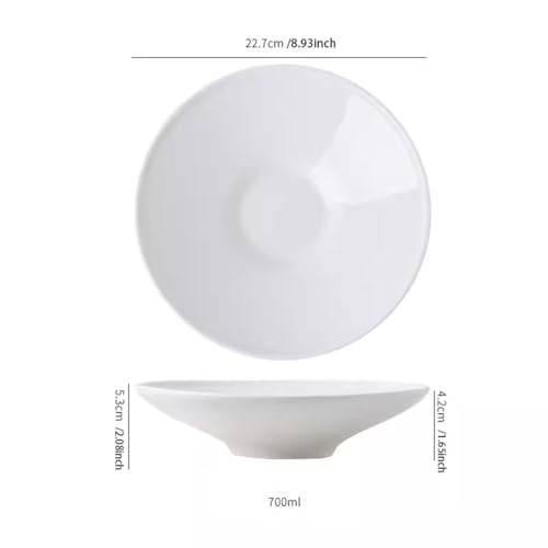 Dinner Plates Set Cold Dish Plate, Commercial Dish Plate Hotel Club Exquisite Tableware Deep Plate Creative Soup Plate Kitchen Salad Bowl (Size : Medium)