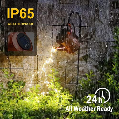 HDOOMN Solar Fairy Watering Can Lights - LED Garden Shower Art Light Decoration Waterproof Strip Lights for Outdoors Lamp Outdoor Star String Lights for Home Pathway Patio Yard Festoon Flash