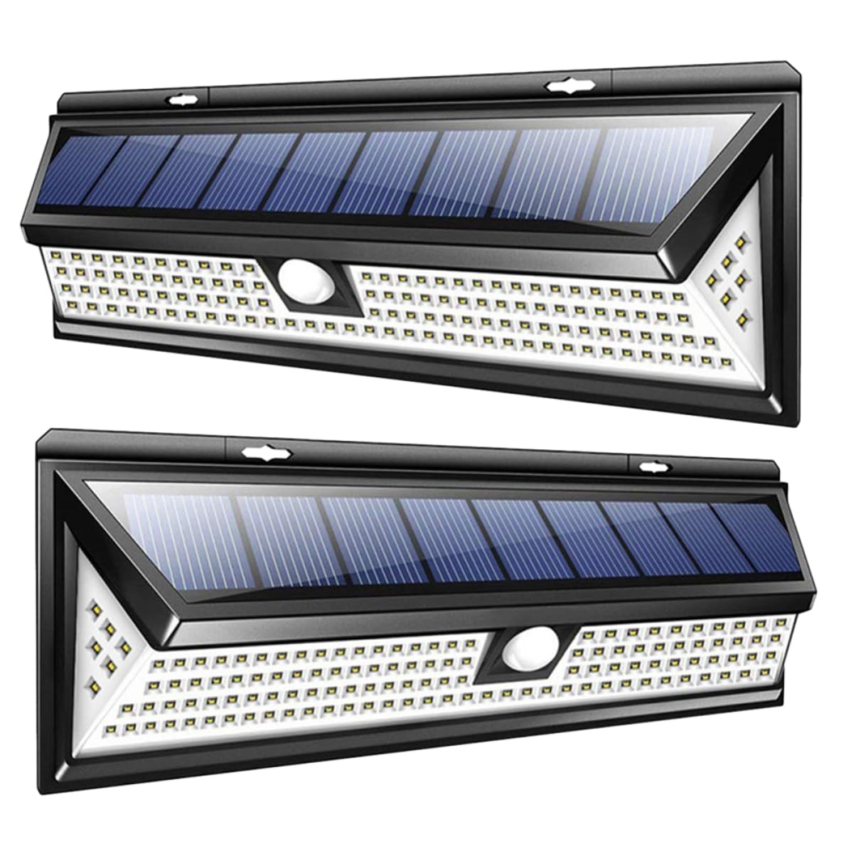 Housoutil 2pcs 118 Outdoor Decorative Solar Lights Solar Lights for Outdoor Motion Solar Lights Solar Sensor Wall Light Exterior Wall Lantern Solar Light Outdoor Wall Lamp Safety Light Black