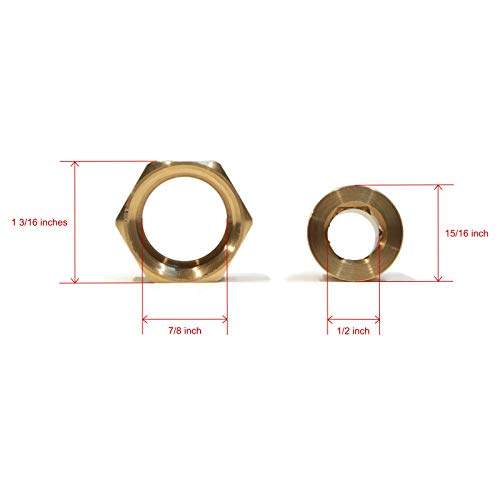 The ROP Shop Garden Hose Inlet Connector, 1/2" MPT x 3/4" FGHT for Annovi Reverberi AR7300