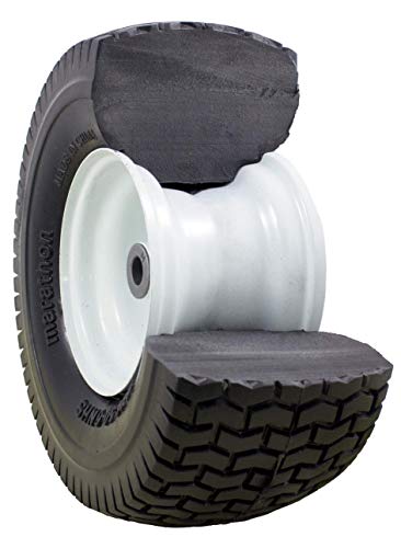 Marathon 30426 15x6.50-6" Flat Free Lawnmower Tire on Wheel, 3" Hub, 3/4" Bushings