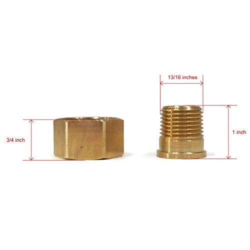 The ROP Shop Garden Hose Inlet Connector, 1/2" MPT x 3/4" FGHT for Annovi Reverberi AR7300