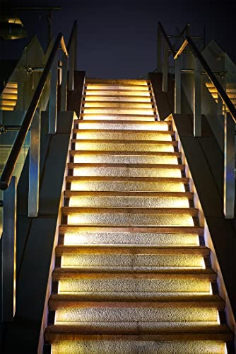 ZONGXFF LED Solar Stair Light, Outdoor Step Light, Solar Step Light Outdoor Waterproof, Wiring-Free, Automatic on/Off, Warm White 2-Piece Light All Night for Garden Driveway
