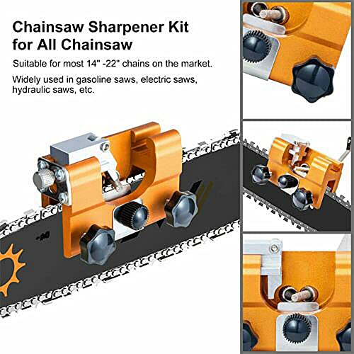 JINYI Chainsaw Chain Sharpening Jig,Chainsaw Sharpener Kit,Chainsaw Chain Sharpener is Designed to Sharpen Your Chainsaw,Suitable for All Kinds of Chain Saws、Lumberjack and Garden Worker