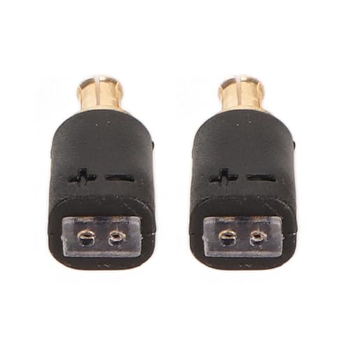 Headphone Cable Connector, A2DC to 0.78mm Impact Resistant Small Male to Female Adapter for LS400 for LS200 for CKS1100 for CKR100 (Black)