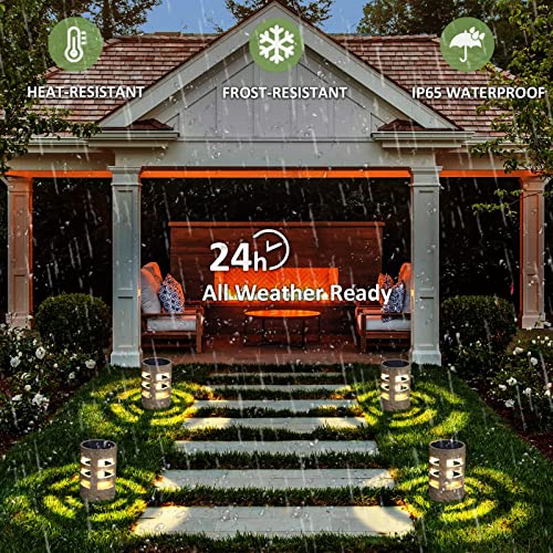 4 Pack Solar Garden Lights Outdoor Waterproof LED, Solar Rock Lights, Solar Yard Lights,Patio Decorative Landscape Lights Christmas Decor,Walkway Solar Lights For Pathway Grassland Backyard Driveway