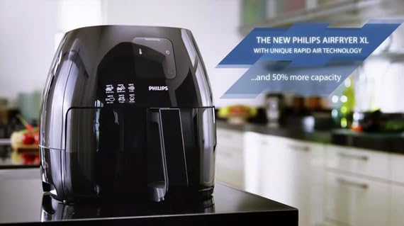 Philips Starfish Technology Avance XL Digital Airfryer, Black, 2.65lb/ 3.5qt, HD9240/94