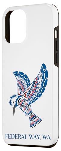 iPhone 14 Pro Max Federal Way Washington Kingfisher Native American Bird Gift Case