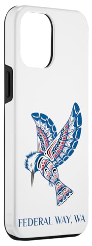 iPhone 14 Pro Max Federal Way Washington Kingfisher Native American Bird Gift Case