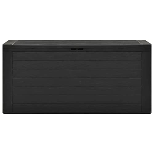 vidaXL Patio Storage Box Garden Cushion Deck Outdoor Storage Chest Storing Pillow Tool Box Blanket Indoor Interior Container Brown 30.7"