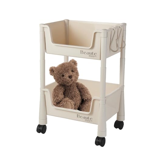 Storage Rolling Cart, 2/3/4 Tiers Moving Cart, Foldable Utility Cart, Multi Functional Rolling Drawer Cart, Rolling Storage Trolley with Wheel, Mobile Storage Organizer, Storage Cart for Books, Snack
