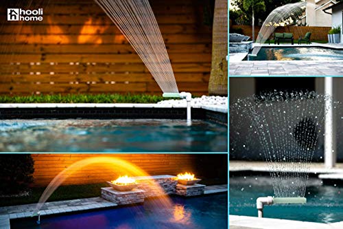 Pool Fountain Swimming Pool Accessories - Waterfalls Cool Warm Pool Water Temperatures, Sprinkler Aerates for Fresh Pool Water, Fits 1.5" Threaded InGround & Above Ground Pool Fountains Return Jets