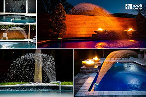 Pool Fountain Swimming Pool Accessories - Waterfalls Cool Warm Pool Water Temperatures, Sprinkler Aerates for Fresh Pool Water, Fits 1.5" Threaded InGround & Above Ground Pool Fountains Return Jets