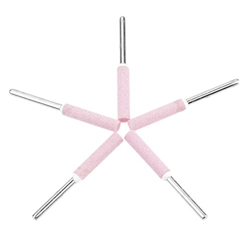 Hicello 5PCS Burr Grinding Stone File, 3/16" Chainsaw Sharpener, Polishing Grinding Tool for Chain Saw Stone Jewelry Wood