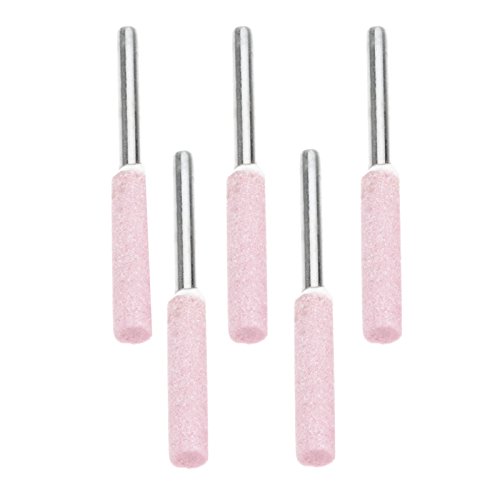 Hicello 5PCS Burr Grinding Stone File, 3/16" Chainsaw Sharpener, Polishing Grinding Tool for Chain Saw Stone Jewelry Wood