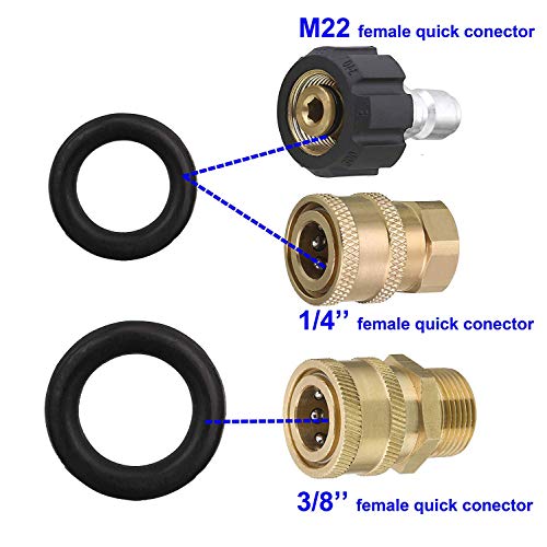40 Pack Power Pressure Washer O-Rings for 1/4β, 3/8β, M22 Quick Connect Coupler, Each 20 Pieces