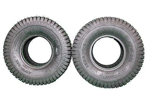 (Set of 2) 15x6.00-6 4 PLY TURF TIRES FOR LAWN & GARDEN ATW-001