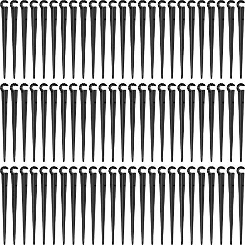 240 Pieces Irrigation Drip Support Stakes Tubing Hose Holder 1/4 Inch Tubing Support Holder for Vegetable Gardens Flower Beds Supplies