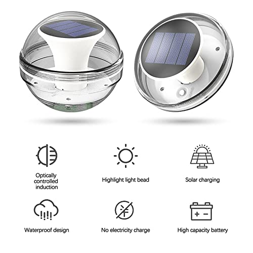 Solar Water Floating Light Outdoor Waterproof Night Light Home Garden Pool Floating Decorative Light No Need Battery or Charger, Energy-Saving and Environment-Friendly