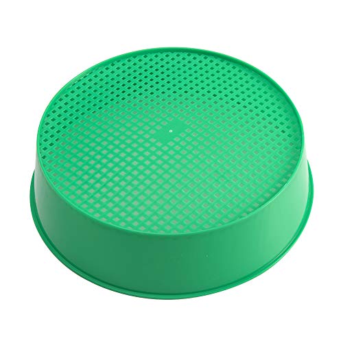 EMVANV Garden Sieve Plastic Mesh Soil Sieve Mesh Screen, Plastic Garden Sieve Riddle Green for Compost Soil Stone Mesh Gardening Tool, for Filtering Earth Stone