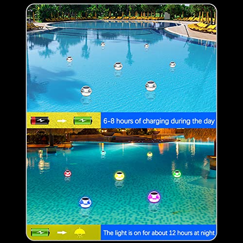 Solar Water Floating Light Outdoor Waterproof Night Light Home Garden Pool Floating Decorative Light No Need Battery or Charger, Energy-Saving and Environment-Friendly