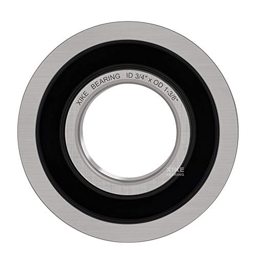 XiKe 4 Pack Flanged Ball Bearing ID 3/4" x OD 1-3/8", Lawn Mower, Wheelbarrows, Carts & Hand Trucks Wheel Hub for Suitable, Replacement for Ariens, MTD, JD, Snapper, Toro, Marathon & AYP Etc.
