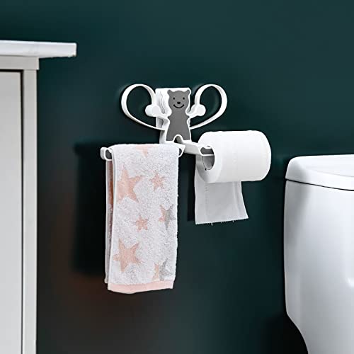Bathroom Towel Rack, Hand Towel Bar Self Adhesive Wall Mounted Bathroom Towel Holder Kitchen Dishcloth Storage Rod, Towel Racks for Bathroom and Kitchen(Grey)