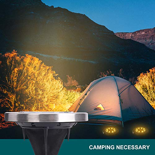 Solar Lights for Landscape Outdoor Garden, LEFYR 4 Pack 8 LED Solar Ground Lights Bright IP65 Waterproof Backyard Landscape Lighting Solar Powered Disk Natural Spotlight for Lawn Pathway Yard Driveway