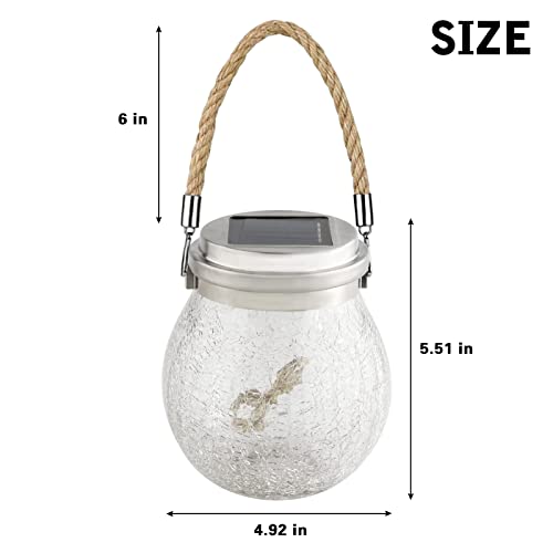 Solar Lantern 2 Pack,Hanging Outdoor Lanterns Waterproof 30 LED Solar Lights Garden Solar Lights Outdoor Decorative Landscape Halloween Christmas Solar Lanterns for Garden Yard Patio Lawn Decoration