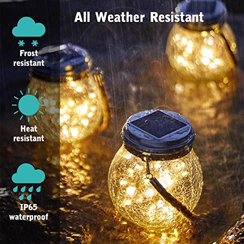 Solar Lantern 2 Pack,Hanging Outdoor Lanterns Waterproof 30 LED Solar Lights Garden Solar Lights Outdoor Decorative Landscape Halloween Christmas Solar Lanterns for Garden Yard Patio Lawn Decoration