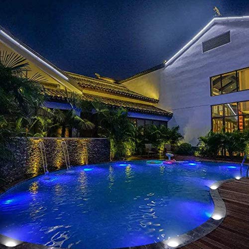 ELEGLO Low Voltage Led Landscape Lights 6 Pack Led Well Lights,15W 12V-24V Ground Lights IP67 Waterproof Landscape Lighting for Garden Lights Outdoor Step, Driveway, Deck(3000K Warm White)