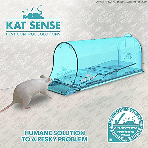 Large Humane Rat Traps, Set of 2, Catch and Release Chipmunks Into The Wild, Cruelty Free, Live Capture Plank Trap, Smart No Kill Rodent House Cage, A Friendly Pest Control Solution